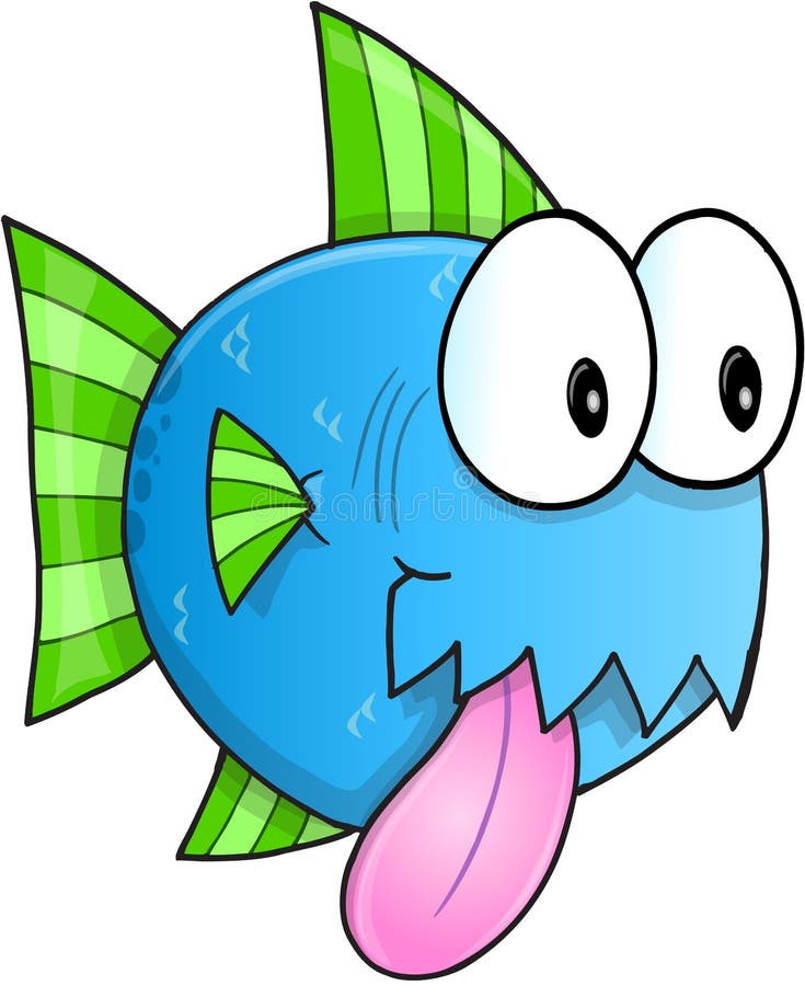 Blue Fish Vector stock illustration. Illustration of fish - 4034091
