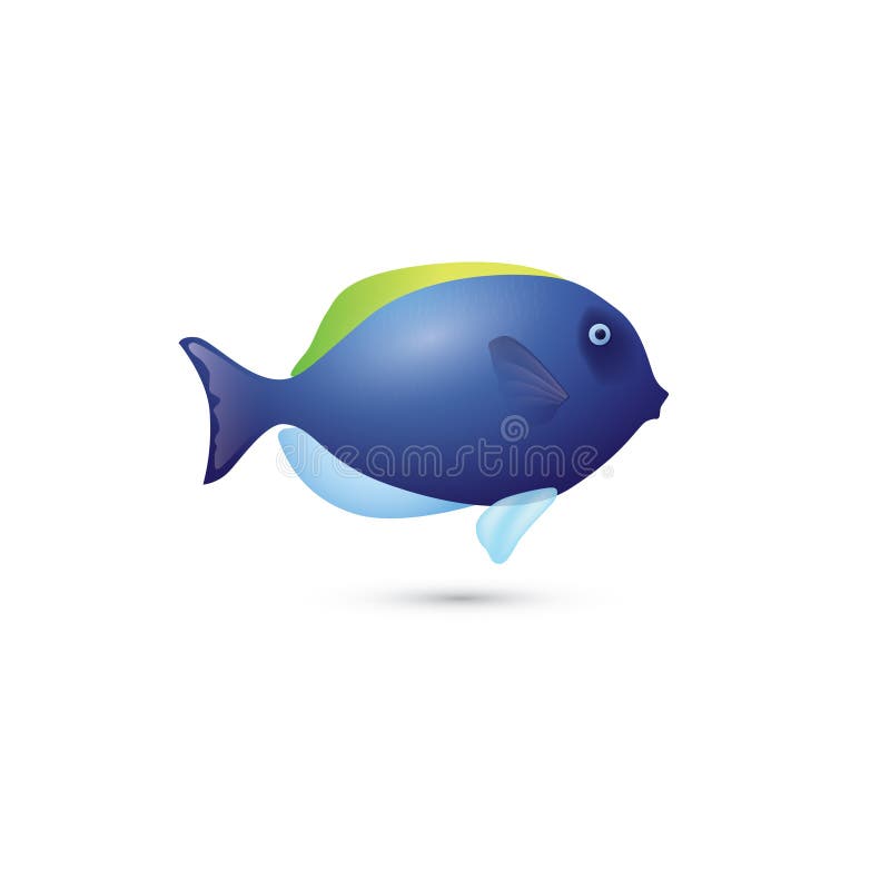 Blue Fish. Vector Illustration Decorative Background Design Stock ...