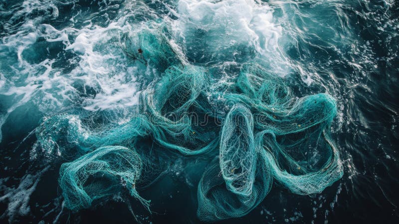Blue Fishing Net Foamy Ocean Water Stock Photos - Free & Royalty-Free ...