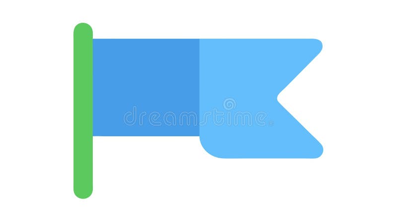 Blue Flag Banner Outline Icon, Vector Design Generative AI Stock Vector ...