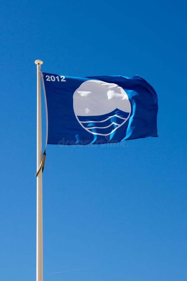 Blue Flag beach editorial image. Image of sign, awards - 25604400