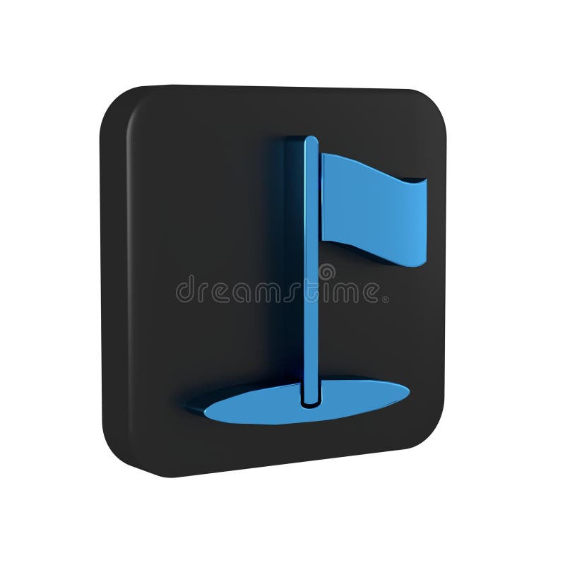 Blue Flag Icon Isolated on Transparent Background. Location Marker ...