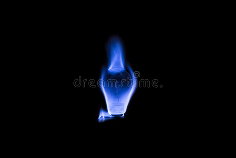 Blue flame bulb stock image. Image of silhouette, transparent - 79513539
