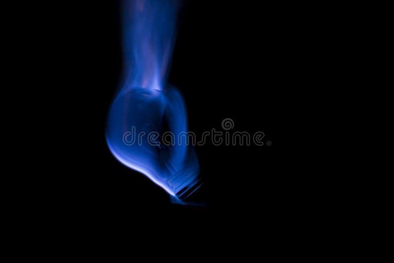 Blue flame bulb stock photo. Image of light, glowing - 79518532