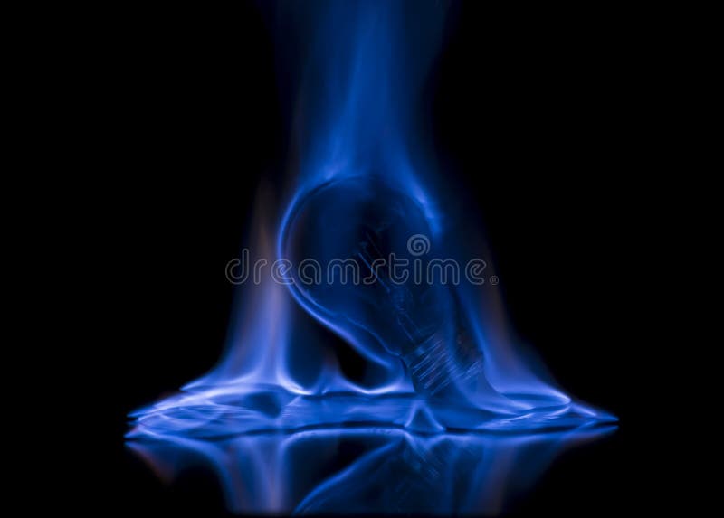 Blue flame bulb stock image. Image of silhouette, transparent - 79513539