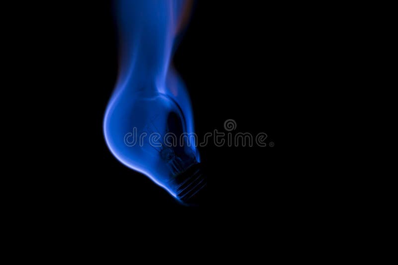 Blue flame bulb stock image. Image of energy, magic, flame - 79533161