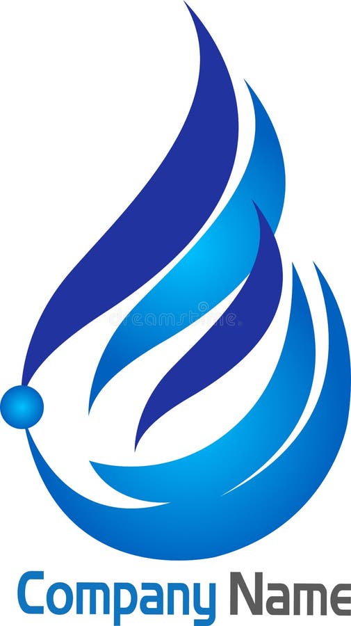 Blue Flame Logo stock vector. Illustration of icon, company - 53385927