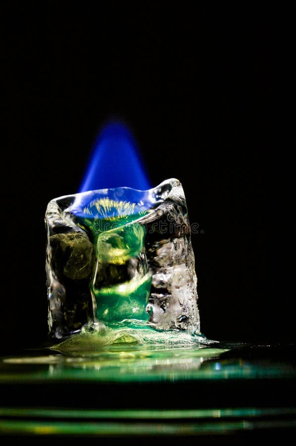 A Flame and Melting Glass Piece Stock Image - Image of create, ball ...