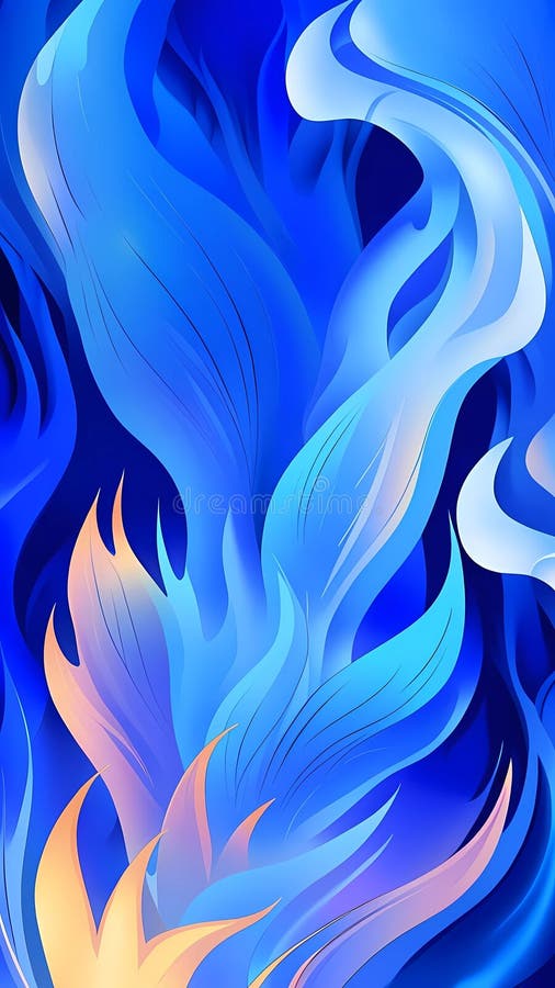Blue Flame Pattern Texture Illustration Background Ai Generated Stock ...