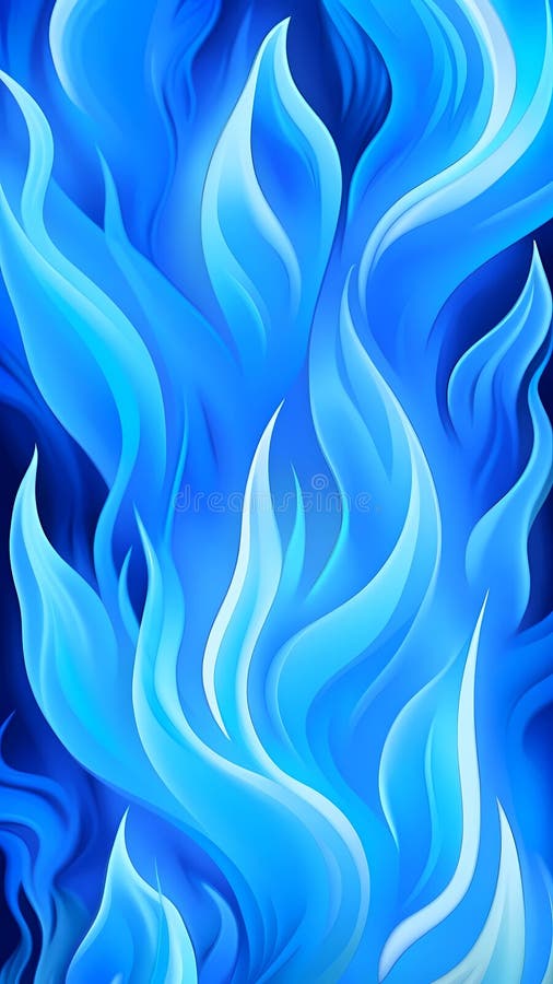 Blue Flame Pattern Texture Illustration Background Ai Generated Stock ...