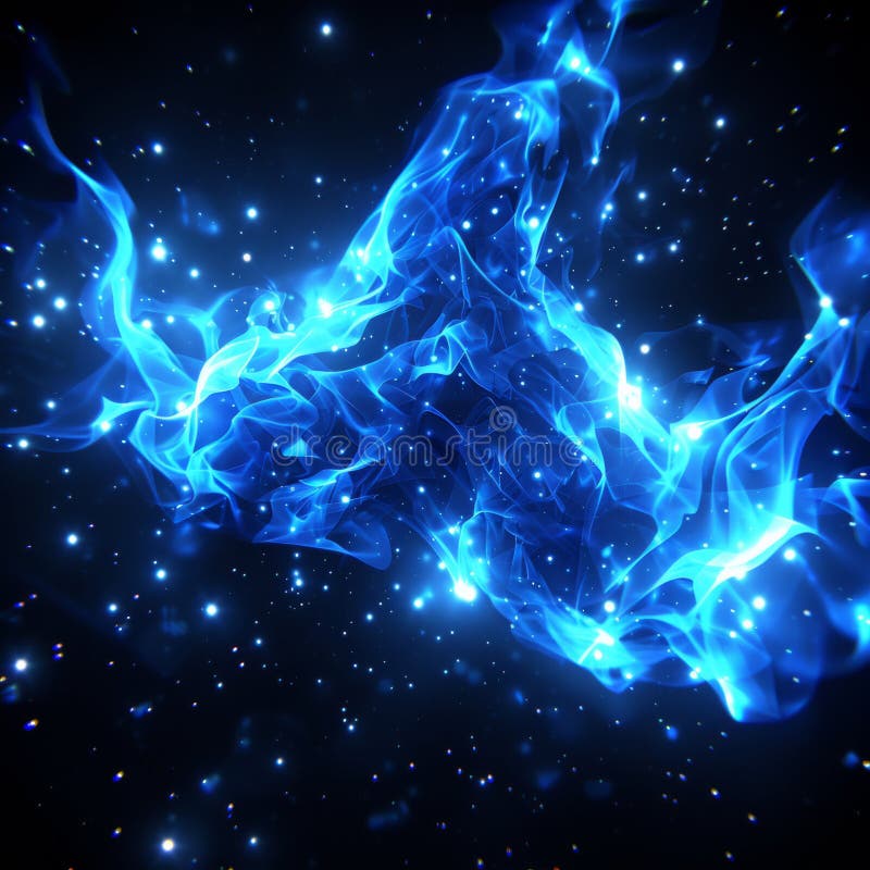 A blue flame with stock illustration. Illustration of abstract - 315962549