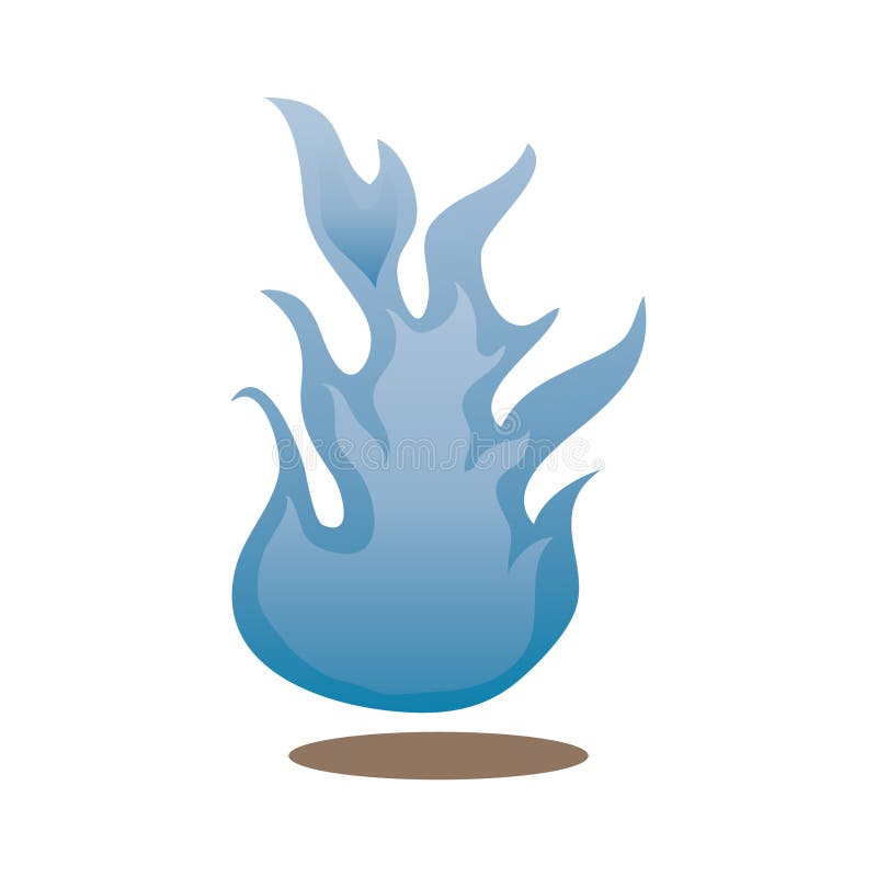 Blue Flame. Vector Illustration Decorative Design Stock Vector ...