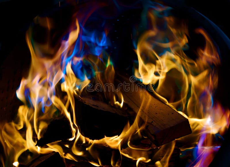 Blue Flames stock photo. Image of fiery, flame, barbeque - 9983182