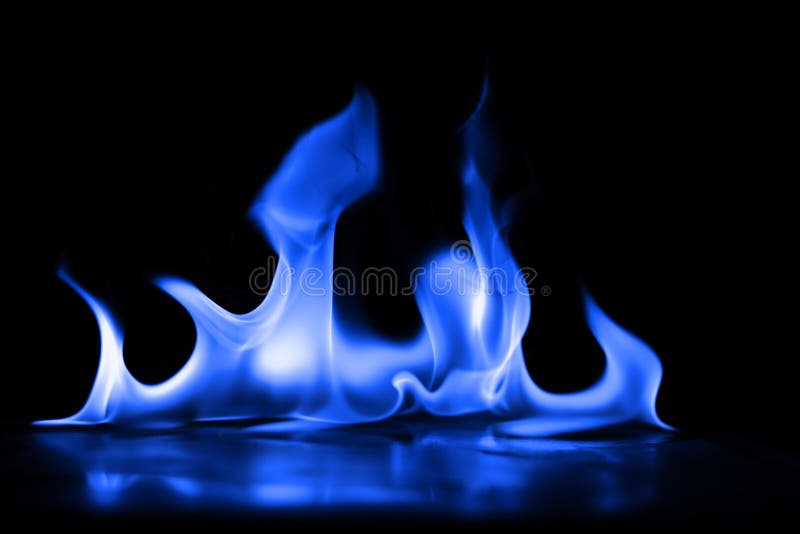 Blue Flames of Fire As Abstract Backgorund Stock Image - Image of ...