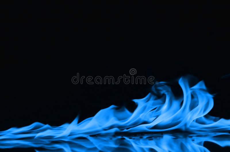 Blue Flames of Fire As Abstract Backgorund Stock Image - Image of ...