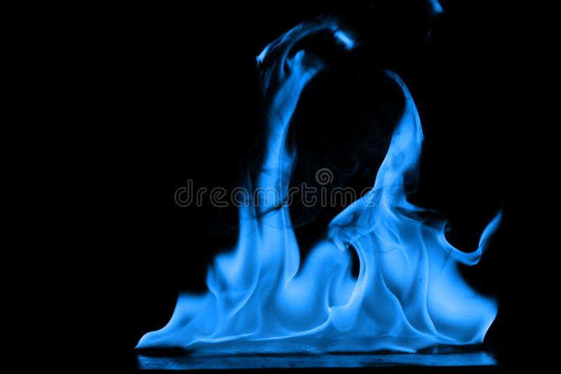 Blue Flames of Fire As Abstract Backgorund Stock Photo - Image of heat ...