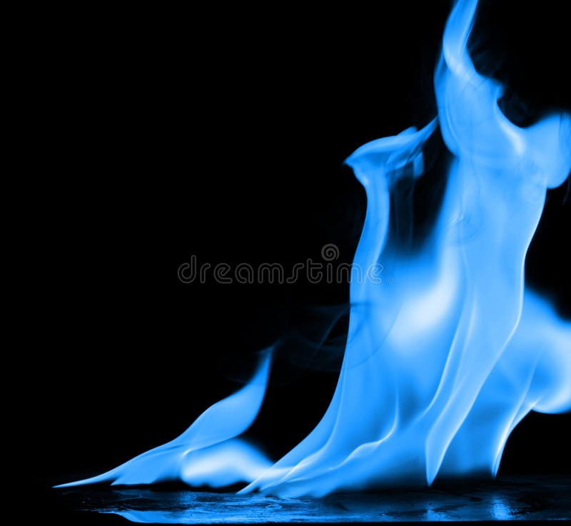Blue Flames of Fire As Abstract Backgorund Stock Image - Image of ...