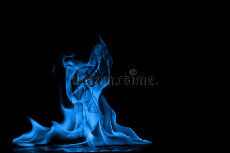 Blue Flames of Fire As Abstract Backgorund Stock Photo - Image of ...