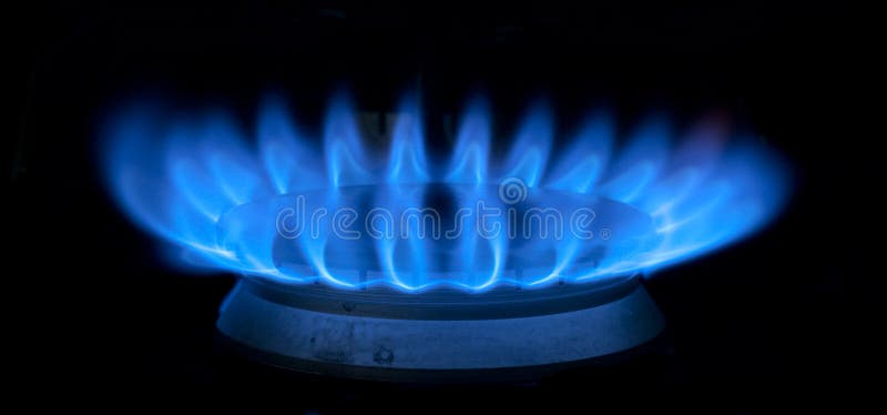 Blue Gas Stove, Propane Flame Stock Image - Image of food, abstract: 588887