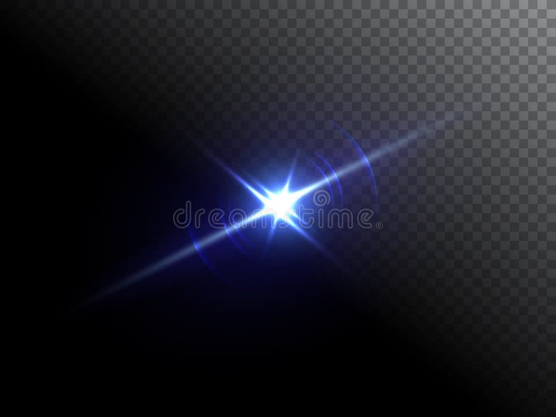 Blue Flare on Transparent Background. Vector Illustration. Stock Vector ...