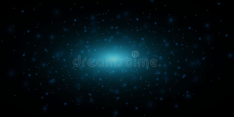 Blue Flash on a Black Background. Magic Glow Light Effect Stock ...