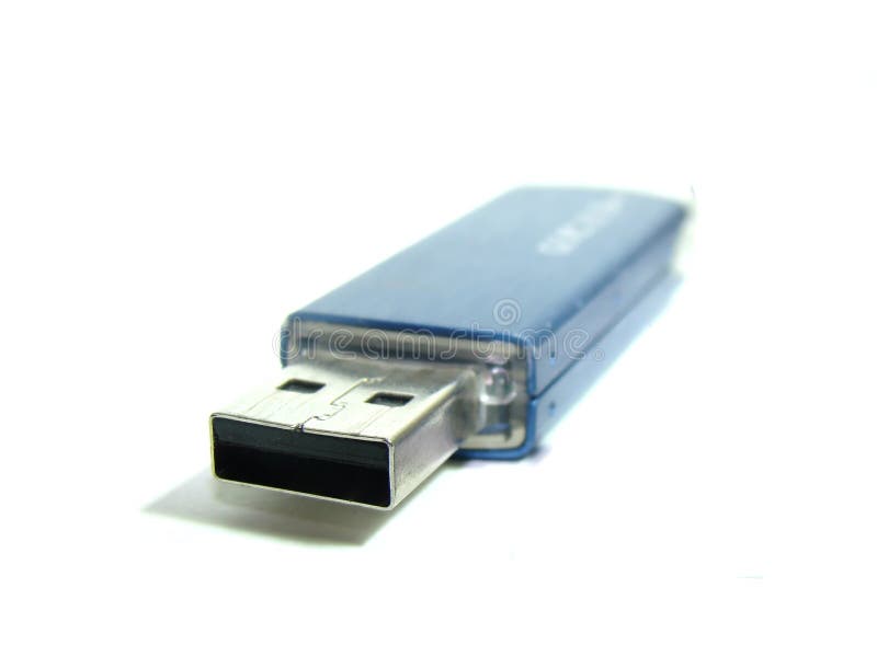 Blue flash drive stock image. Image of storage, stick - 14621469