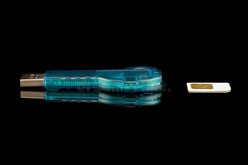 Blue USB Flash Memory on a Orange Background Stock Image - Image of ...