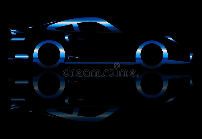 Blue Flash Fast Car editorial photography. Illustration of sporty ...