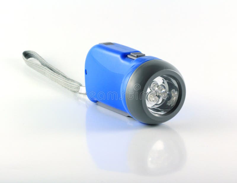 Blue Flash Light stock image. Image of hand, colored - 25399445