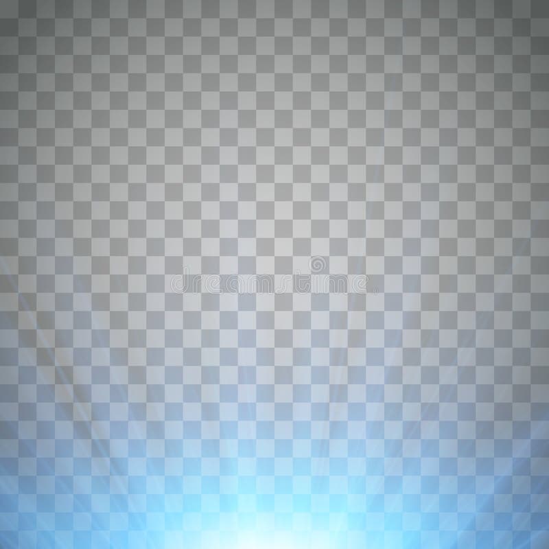 Blue Flash Light. Cold Spotlight with Rays Stock Vector - Illustration ...