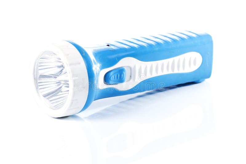Blue flash light stock photo. Image of isolated, lantern - 108272272