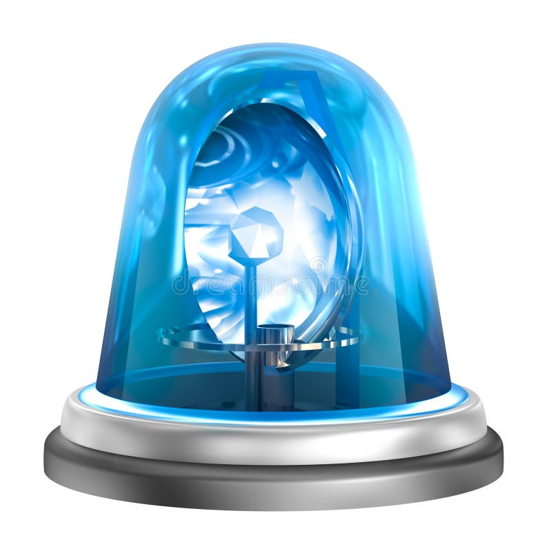 Blue flashing light stock vector. Illustration of alarm - 9734297