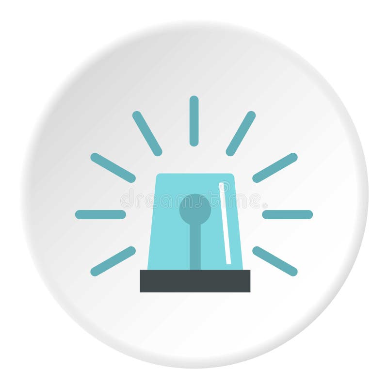 Blue Flashing Emergency Light Icon Circle Stock Vector - Illustration ...
