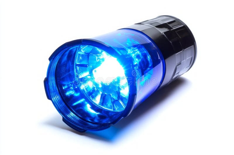 A Striking Blue Flashlight Illuminates with Intensity and Purpose. the ...