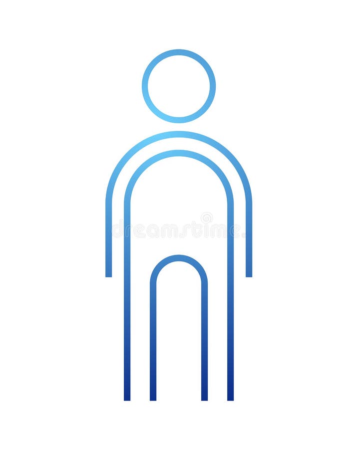 Blue flat human icon stock vector. Illustration of silhouette - 143308098