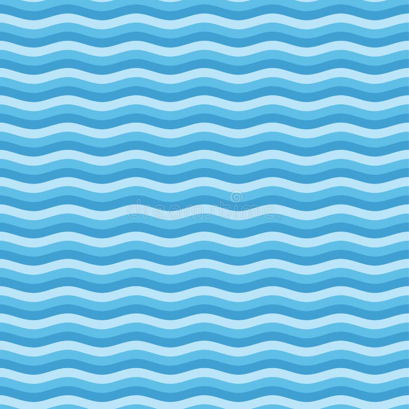 Blue flat wave pattern. stock vector. Illustration of ocean - 87301743