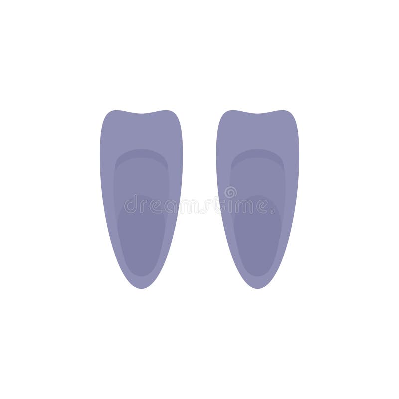 Blue Flippers. Vector. Flat Cartoon Style Stock Illustration ...