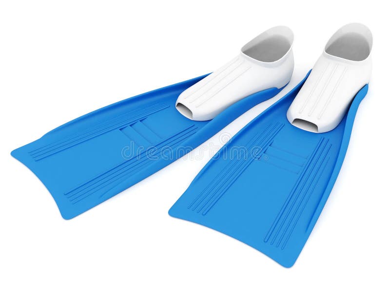 Blue flippers stock illustration. Illustration of underwater - 32531349