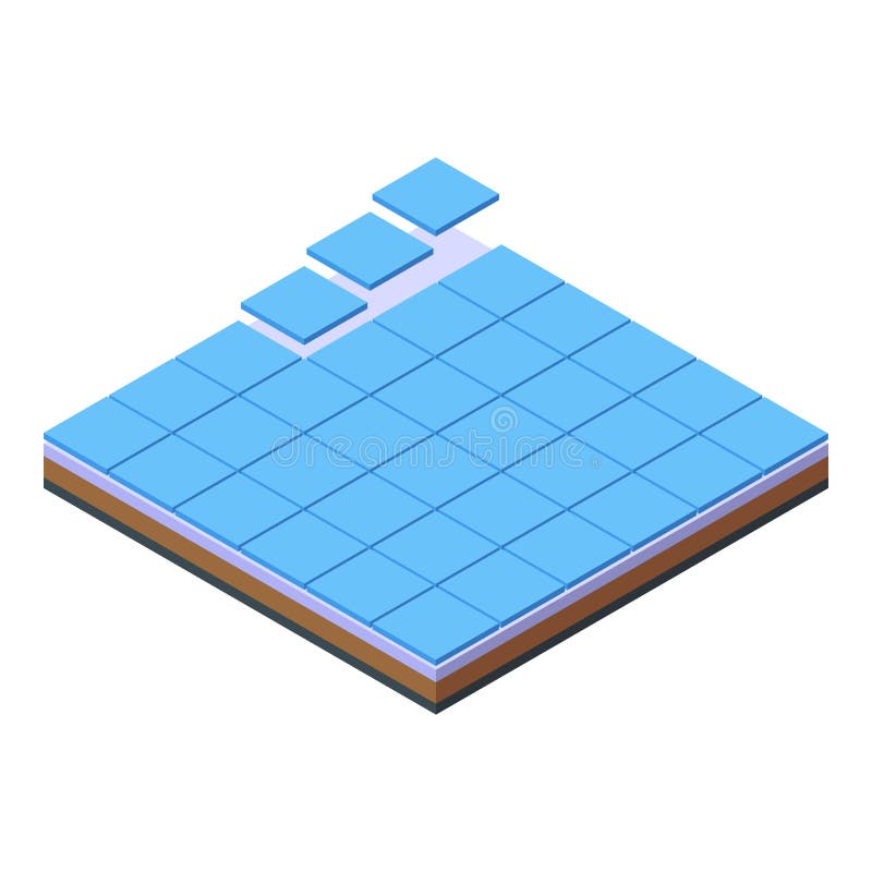Blue Floor Icon Isometric Vector. Wood Worker Stock Vector ...