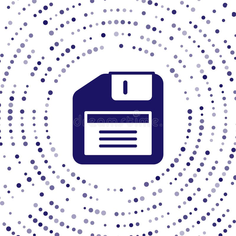 Blue Floppy Disk for Computer Data Storage Icon Isolated on White ...