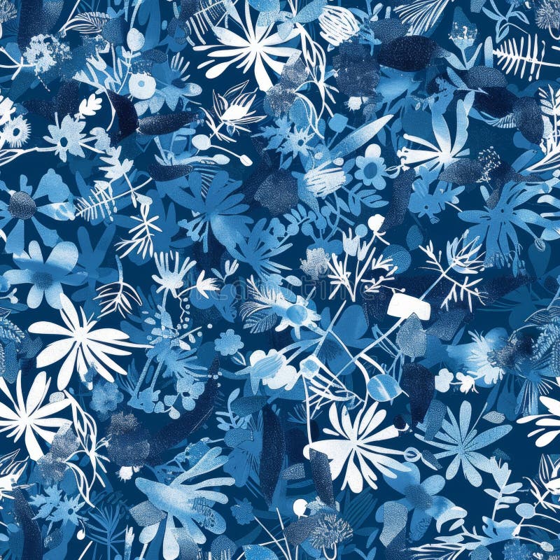 Blue Floral Patterns: Intricate Botanical Textures and Nature ...