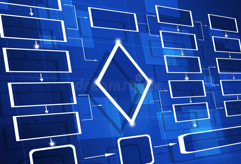 Blue Flow Chart Diagram stock image. Image of information - 34362469