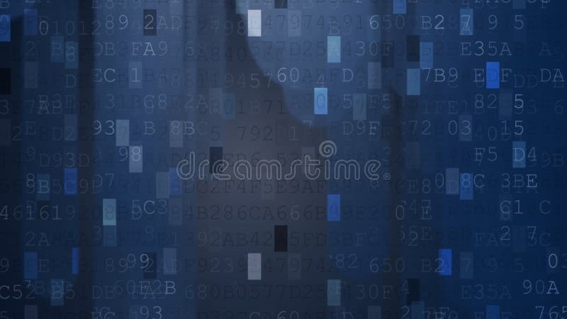 Blue Flow Of Digital Data As Numbers Strings And Highlighted Blocks Stock Video Video Of