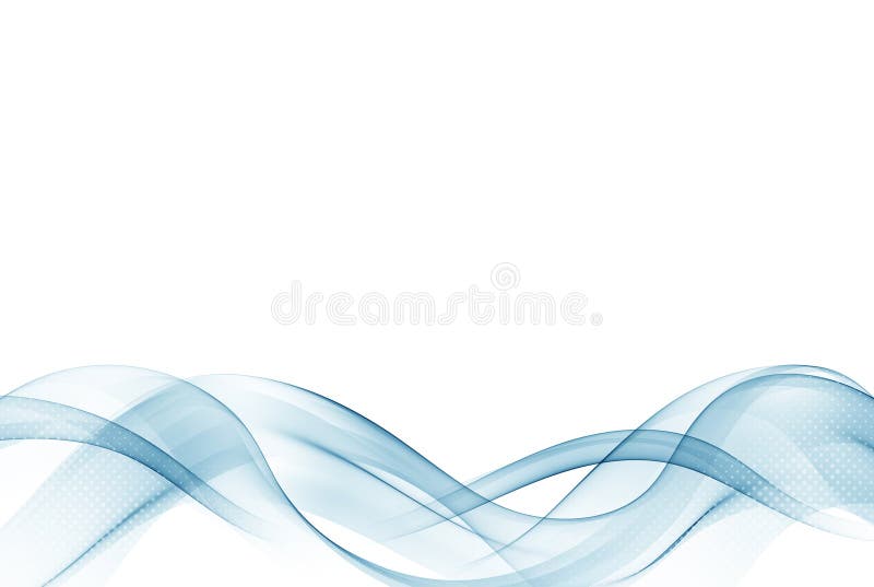Blue Flow of Wavy Lines in Blue with Halftone Effect Stock Vector ...