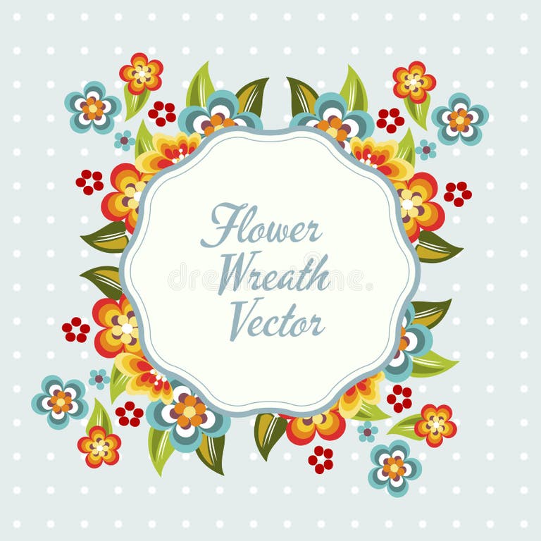 Blue flower card stock vector. Illustration of floral - 78524481
