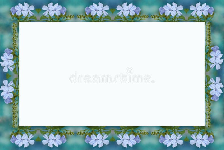 Blue flower frame 2 stock illustration. Illustration of frame - 241747