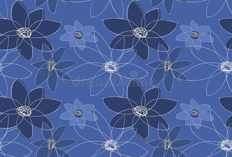 Blue flower pattern stock illustration. Illustration of abstract - 96157880