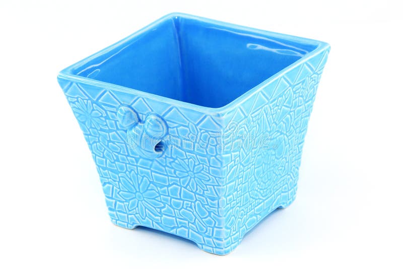Blue flower pot stock photo. Image of descriptive, vibrant - 27789326