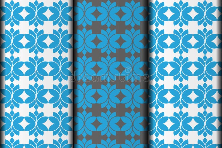 Flower Style Vector Eps Seamless Pattern Design. Stock Illustration - Illustration of product ...