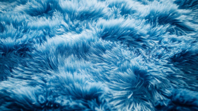 Blue Fluffy Textile Fabric Texture Background Stock Illustration ...